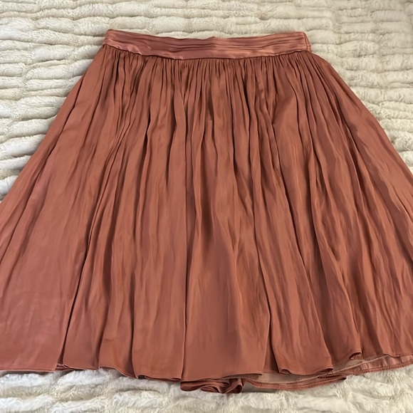point sur | Skirts | Dusty Pink Silky Full Skirt 2 Gathered Waist Fully ...
